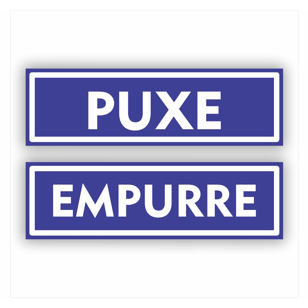 Adesivo Puxe Empurre Para Porta De Vidro 20X06Cm - Azul | Shopee Brasil