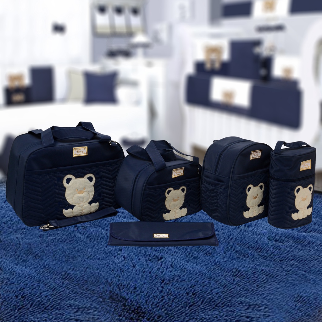 Kit bolsa mala bebê maternidade com mochila de costas para gestante ...