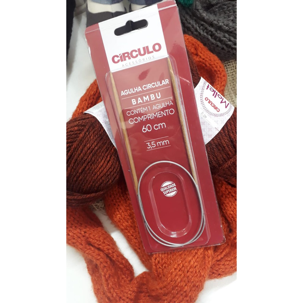 Agulha Circular de Tricô Bambu Circulo | Shopee Brasil