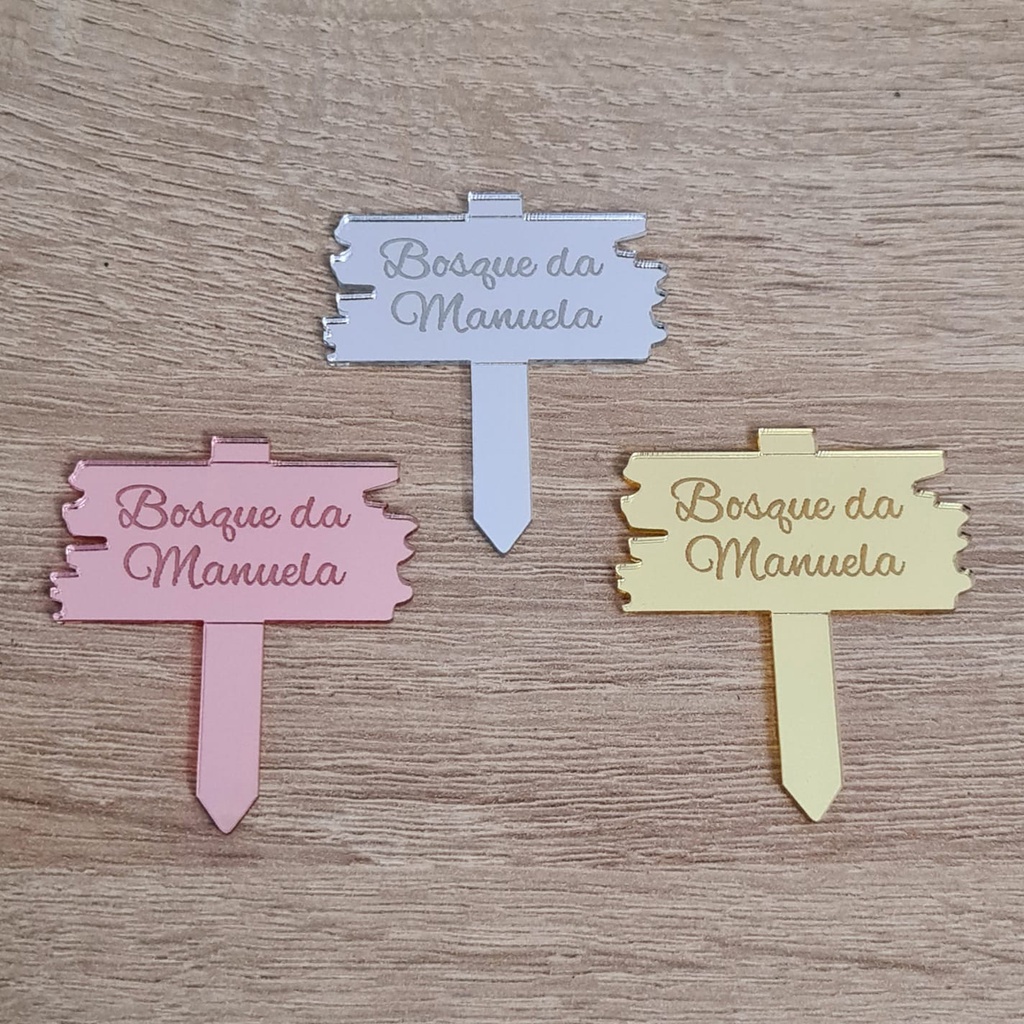 Plaquinhas de Nomes Apliques Acrílico (Todas Iguais) - Bosque, Floresta, Jardim | Shopee Brasil