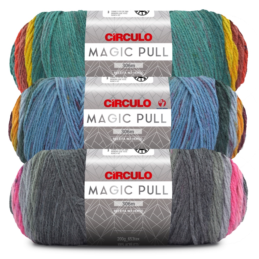 Lã Grossa Magic Pull 200g 306m Tricô Círculo - Escolha a Cor | Shopee Brasil