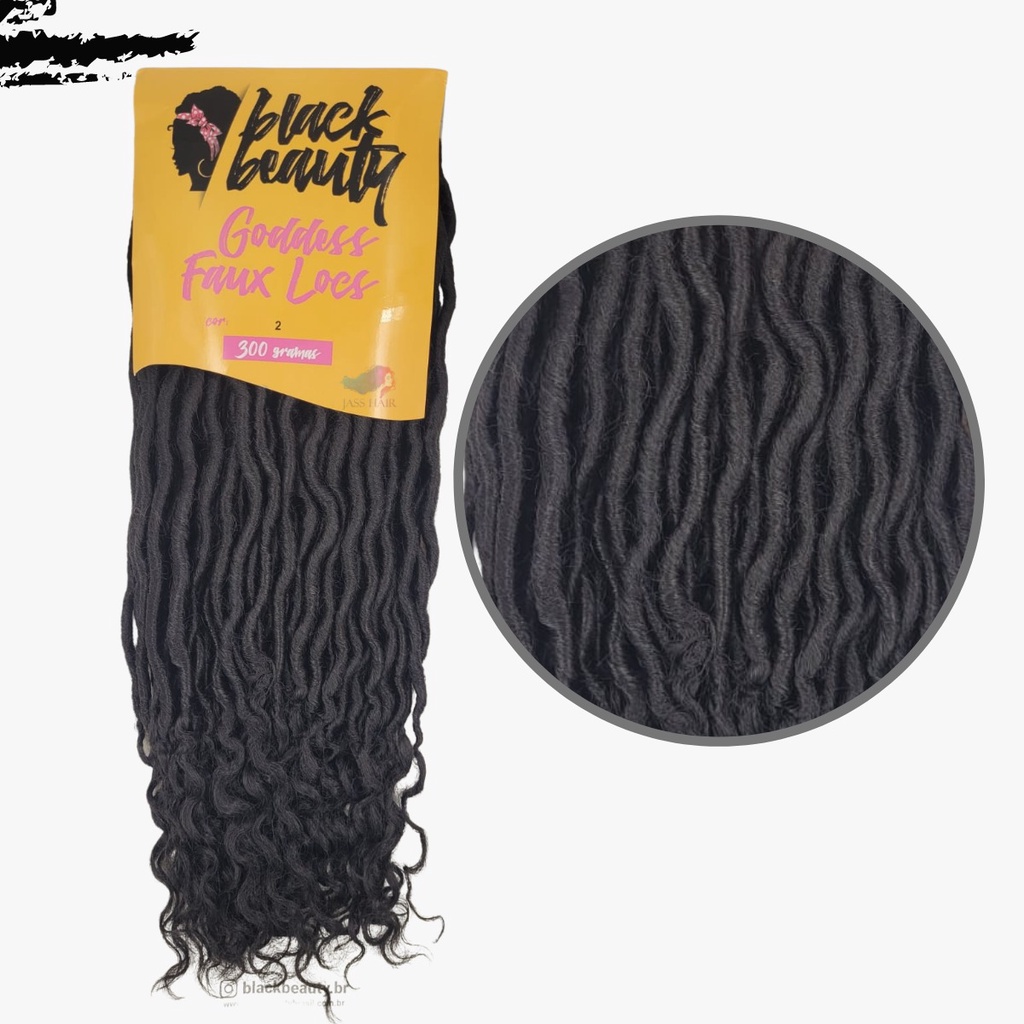 Cabelo Goddess Faux Locs 300gr Black Beauty 2 Pacts + Brinde | Shopee ...