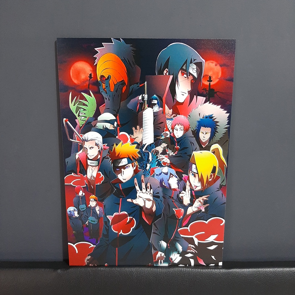 Naruto Akatsuki - Placa Decorativa (impresso Na Madeira) A4 | Shopee Brasil