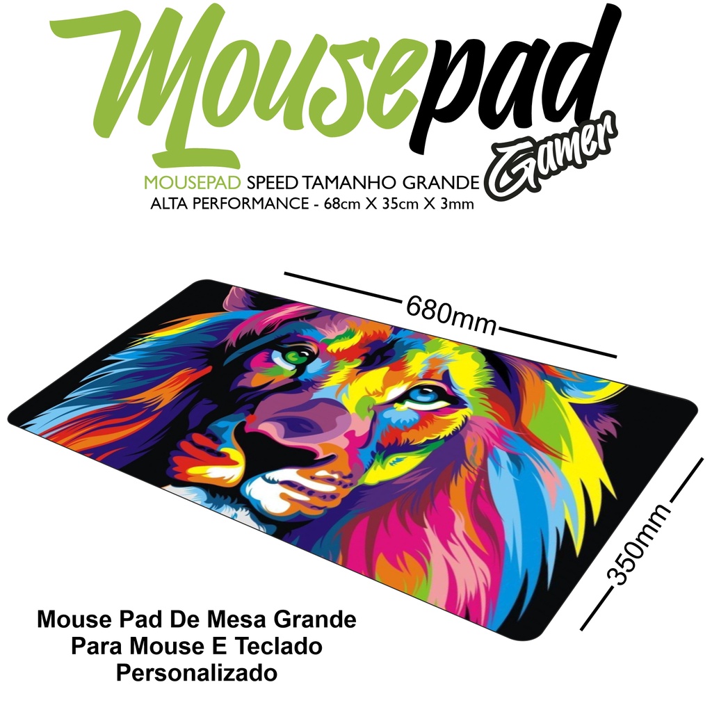 Mouse Pad Gamer Extra Grande Mouse Teclado 68x35 Cm | Shopee Brasil