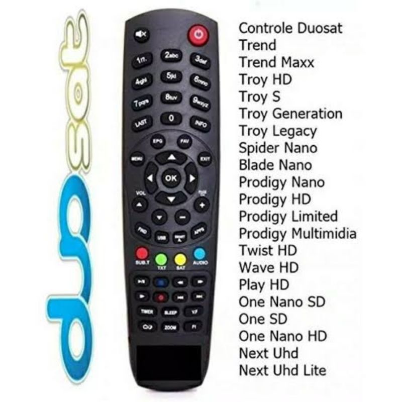 Controle para Receptor Duosat Trend HD | Shopee Brasil