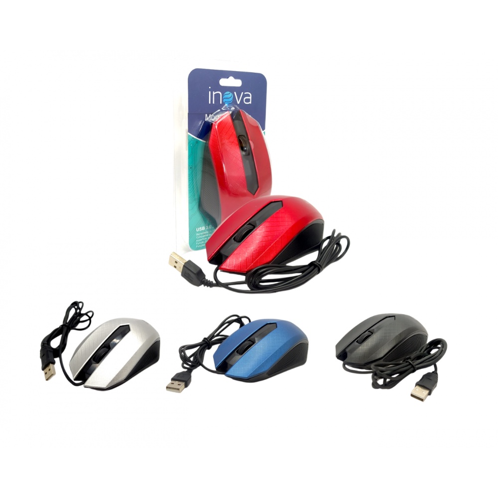 Mouse Óptico com Fio INOVA | Shopee Brasil