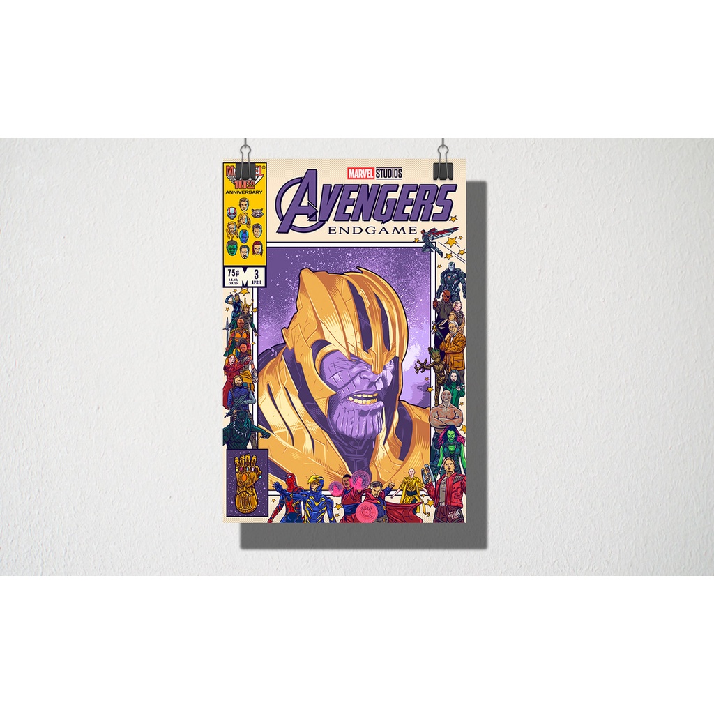 Poster THANOS ULTIMATO Pôster A5 Marvel Pôsteres A4 herois e vilões A3 ...