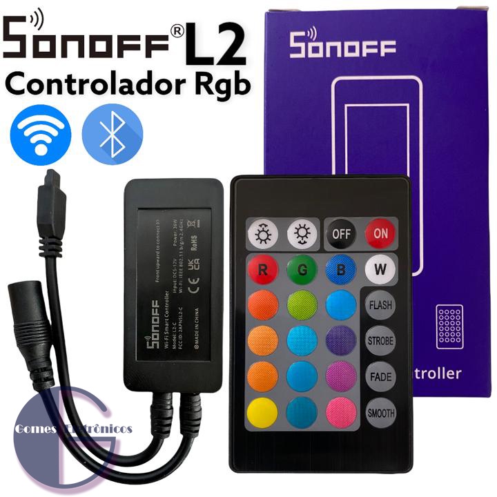 Controladora Wifi Rgb Inteligente Sonoff L2 Para Fita De Led 5050 e ...