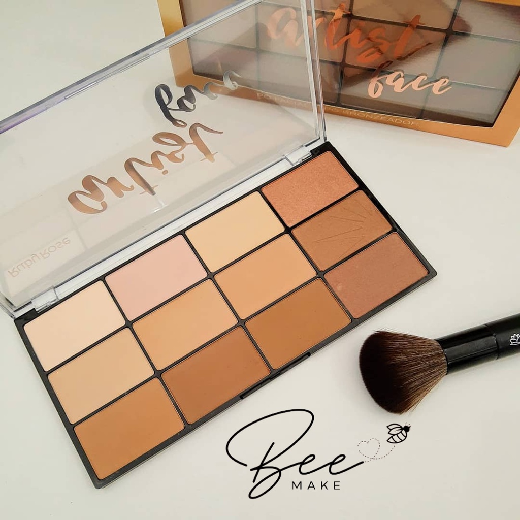 Paleta De Po Facil E Po Bronzeador Ruby Rose Artist Face Hb 7218 ...