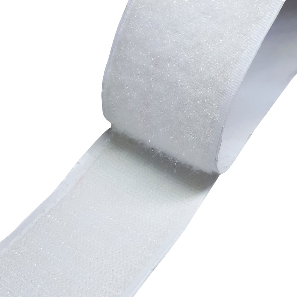 Velcro Com Adesivo Autocolante Dupla Face 25mm X 1m - Branco | Shopee ...