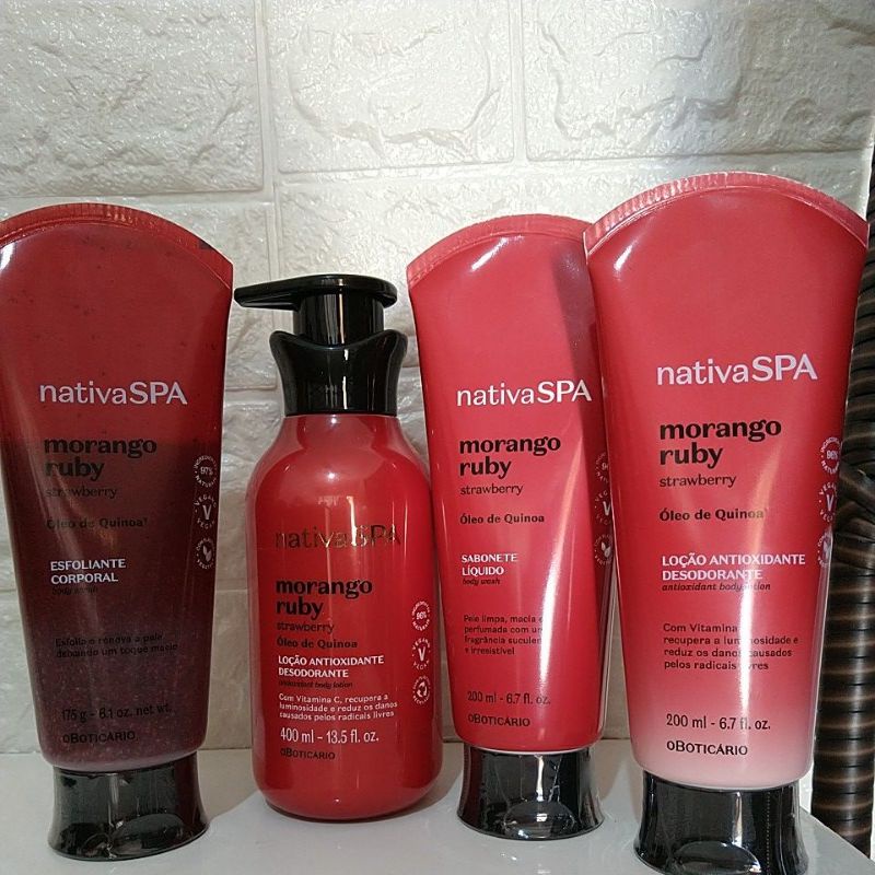 Linha Nativa Spa Morango Ruby | Shopee Brasil