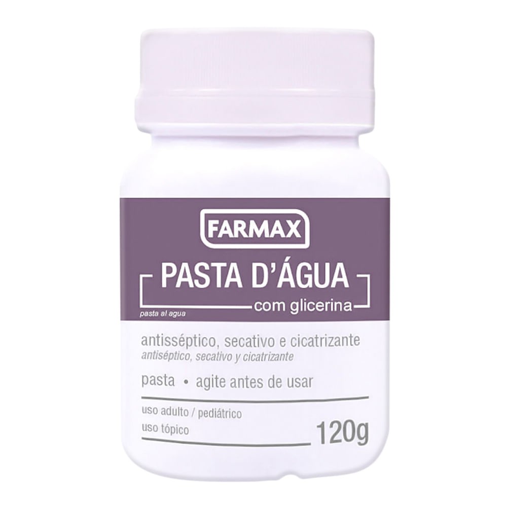 Pasta d'água com glicerina Farmax pastosa parece pomada 120g assadura ...