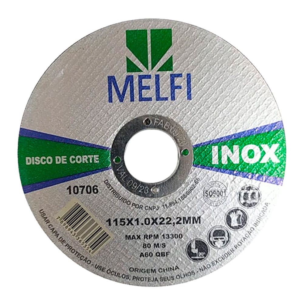 Disco De Corte Fino Inox 115 X 1,0 X 22,23MM | Shopee Brasil
