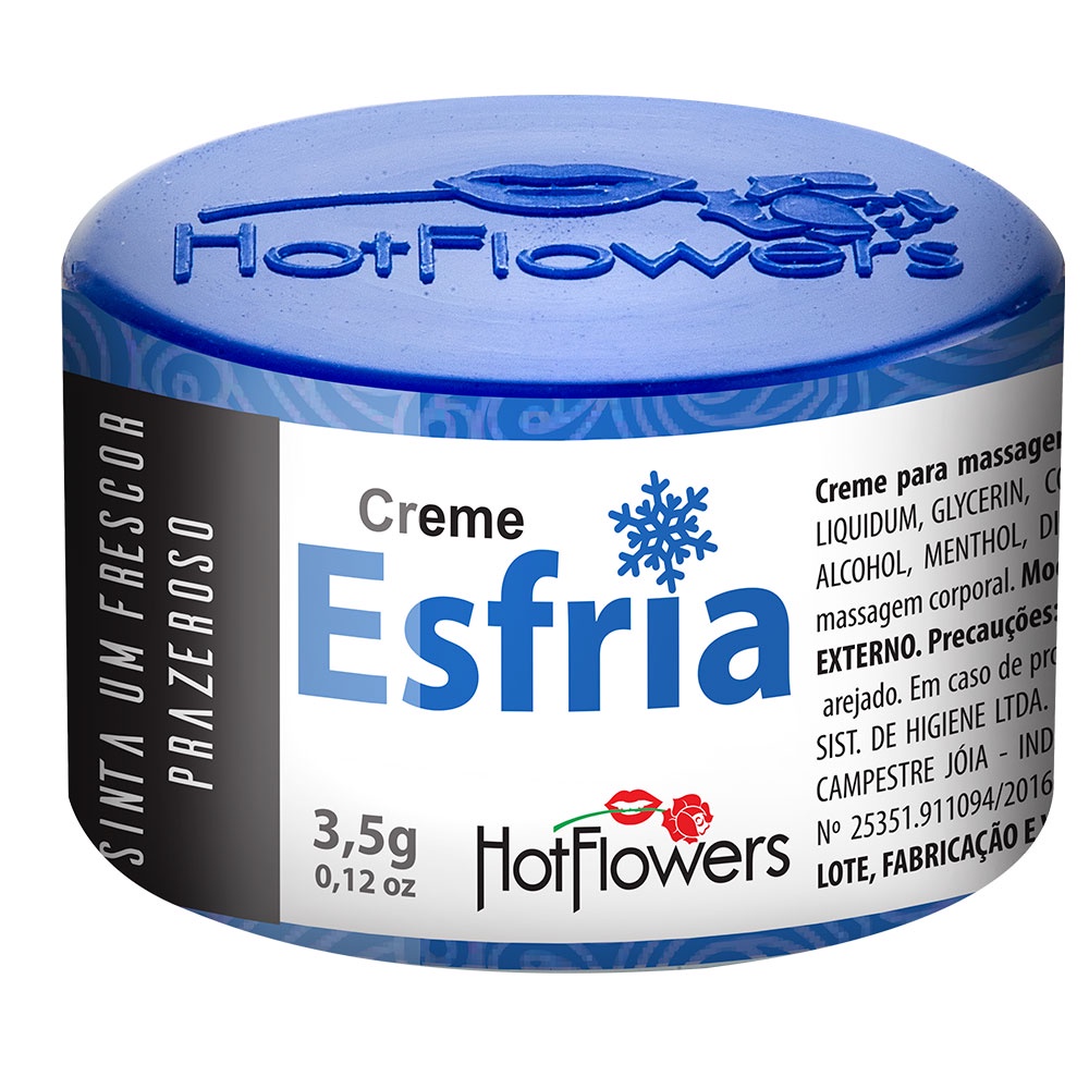 Creme Esfria Refrescante Corporal 3,5g Hot Flowers | Shopee Brasil