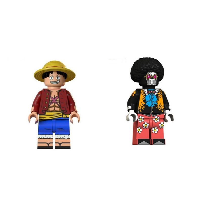 Luffy e Brook One piece Minifigure Anime Naruto miniatura de coleção ...