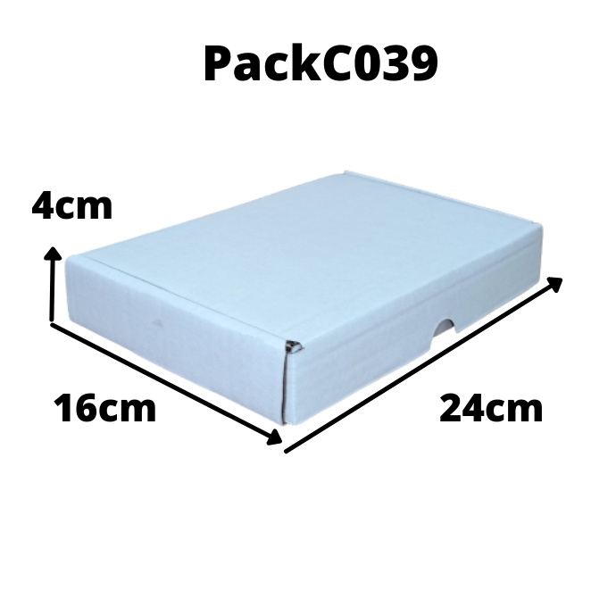 CAIXA MINI ENVIOS 24X16X4 CM - DIRETO DE FÁBRICA - 10 CAIXAS - BRANCO ...