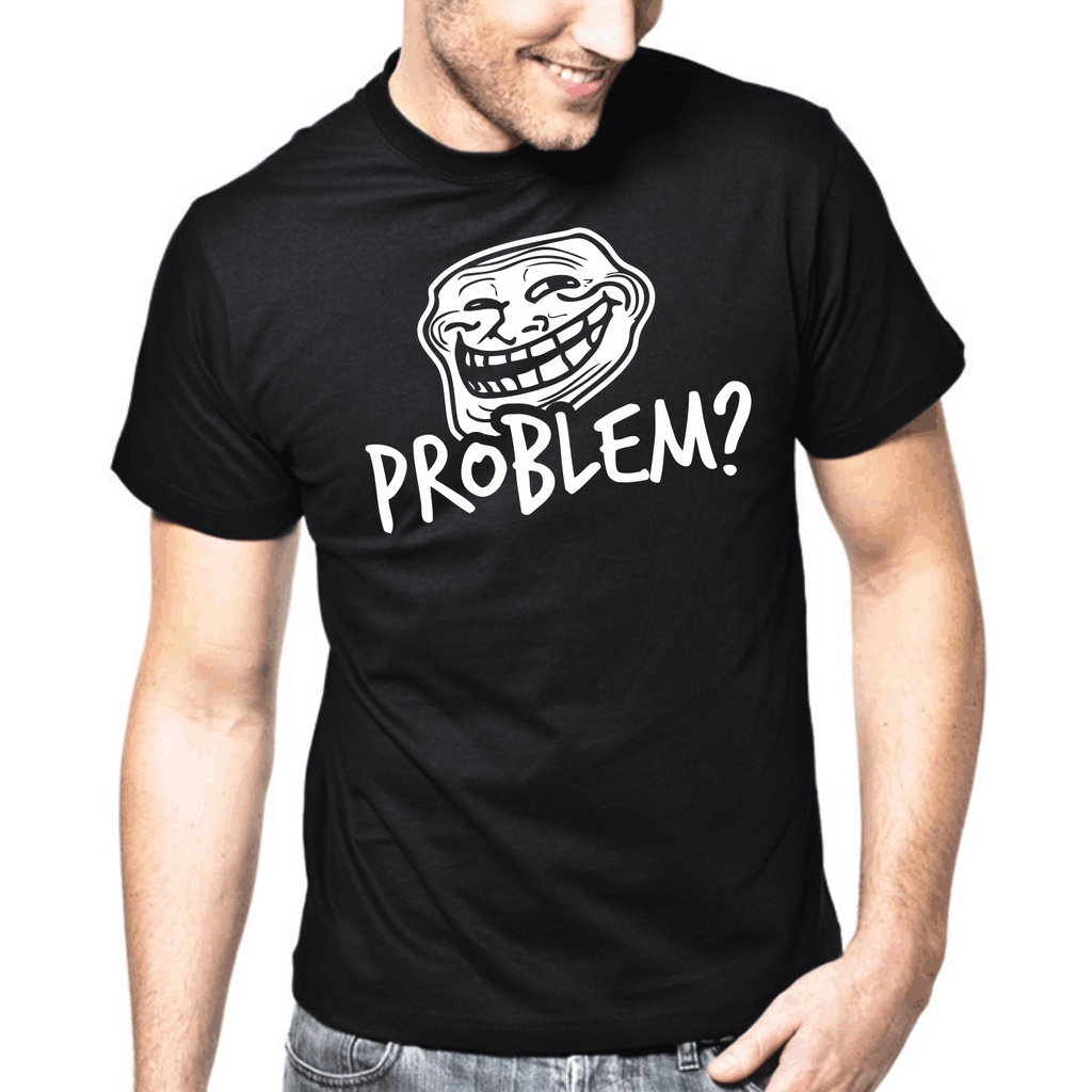 Problema ? Troll Face De Cara Fria Cult Geek Nerd Patter Camiseta ...