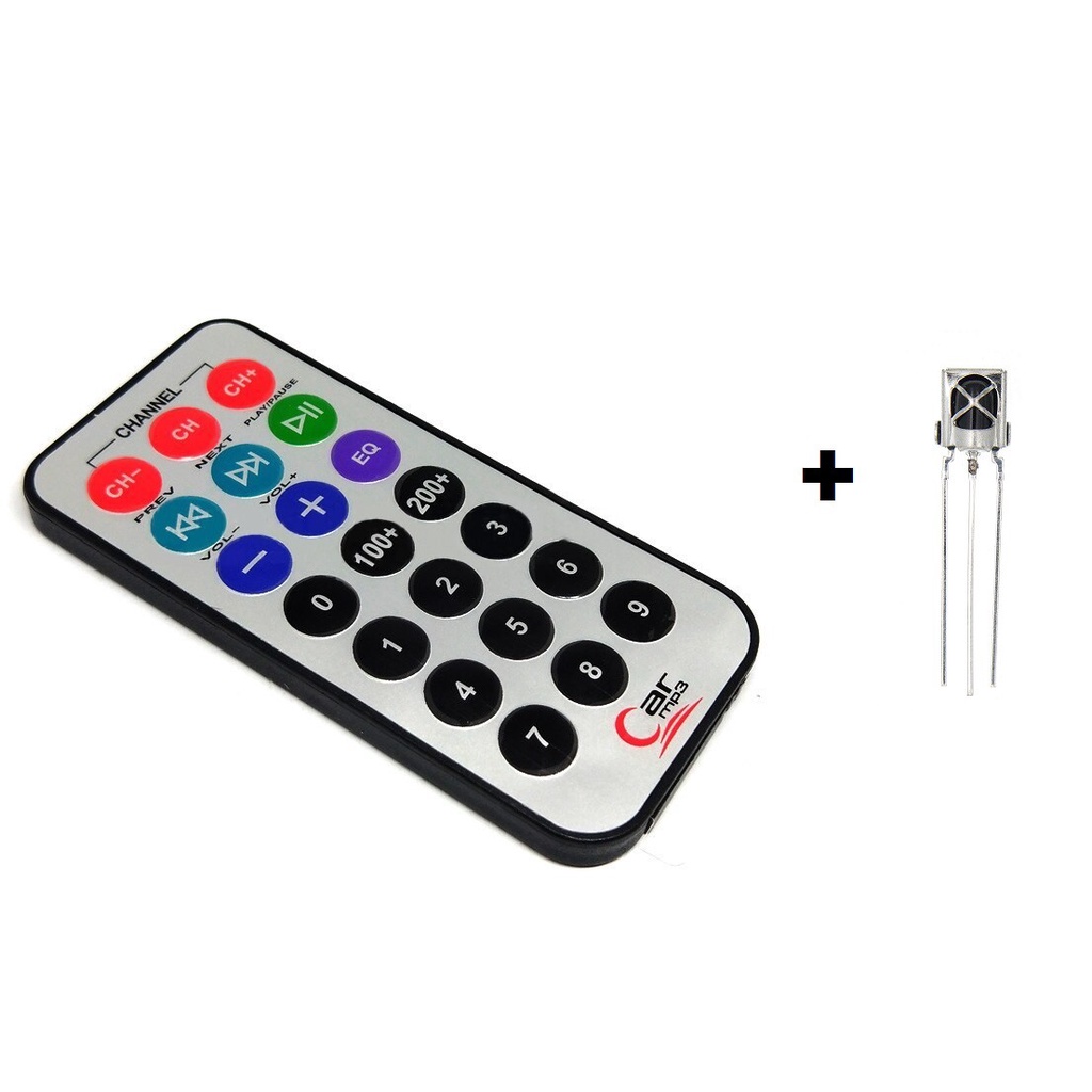 Kit Controle Remoto Ir infravermelho + Receptor Ir VS1838B + Codigo ...