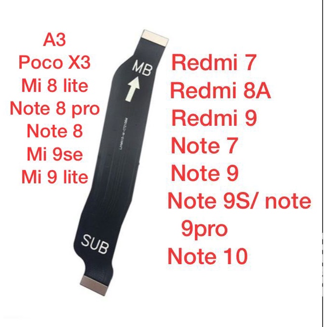 Cabo Flex Lcd Compatível Modelos Variados (A3, Poco X3, Mi 8 Lite, Note 8, Note 8 Pro, Mi 9Se ...