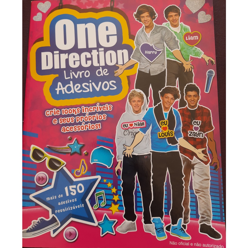 LIVRO DE ADESIVOS ONE DIRECTION | Shopee Brasil