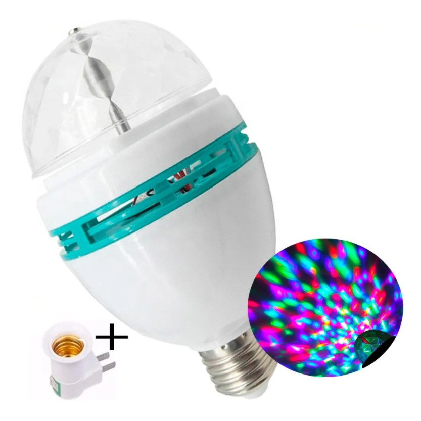 Lampada De Festa Led Giratoria Colorida Festa Globo Rgb Dj | Shopee Brasil