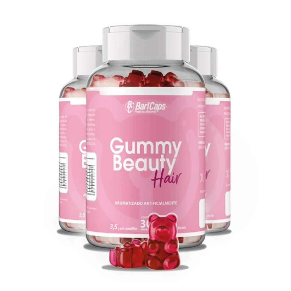 3 Frascos Gummy Tratamento para Crescimento Capilar | Shopee Brasil