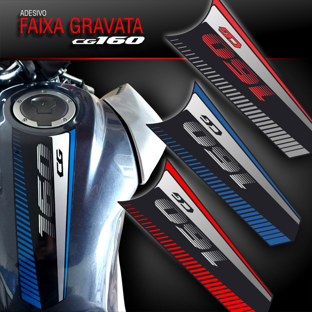 Adesivo Cg160 Titan Fan Gravata Faixa Laminada Modelo 2022 | Shopee Brasil