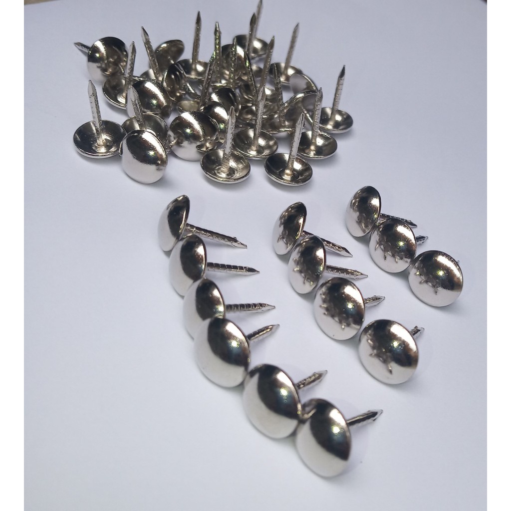 Kit 200 Tachinhas Tachas Prata Para Madeira, Capitone | Shopee Brasil