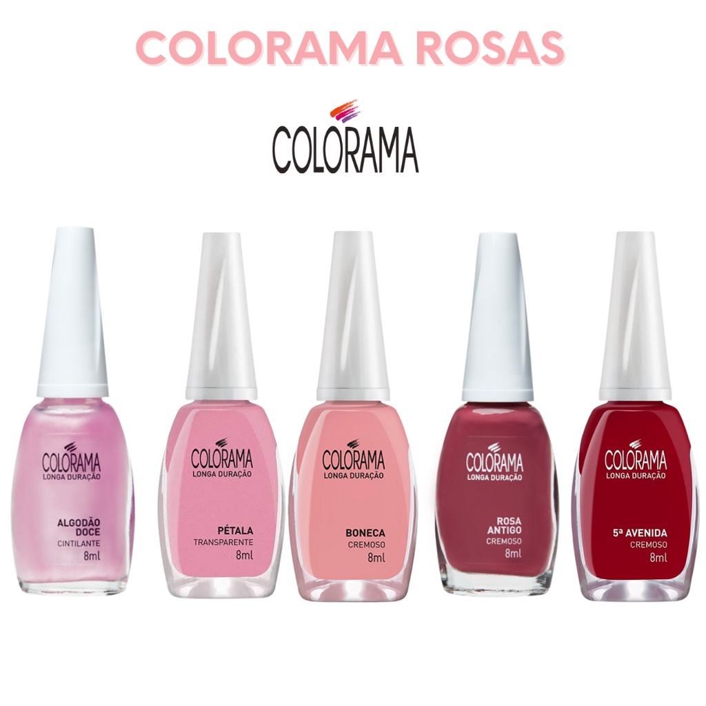 Esmaltes Rosas Colorama - Você Escolhe A Cor - | Shopee Brasil