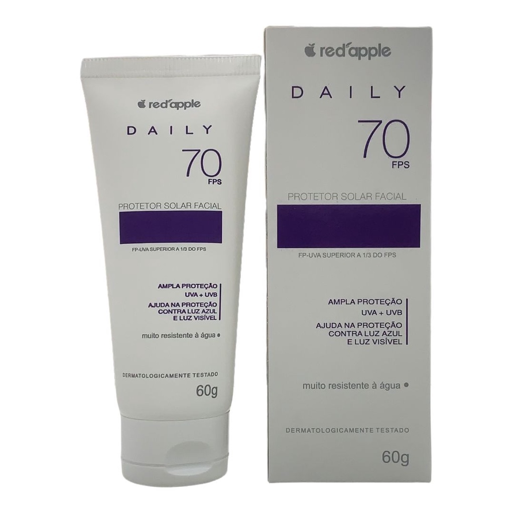 Protetor / Bloqueador Solar FPS 70 Paraben Free 60g- Red Apple | Shopee ...