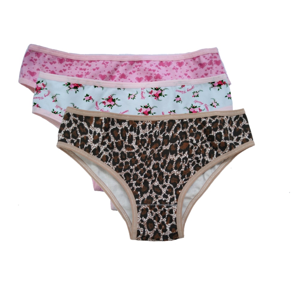 Kit com 5 Calcinha Infantil Meninas (JUVENIL) Algodao com Qualidade e ...