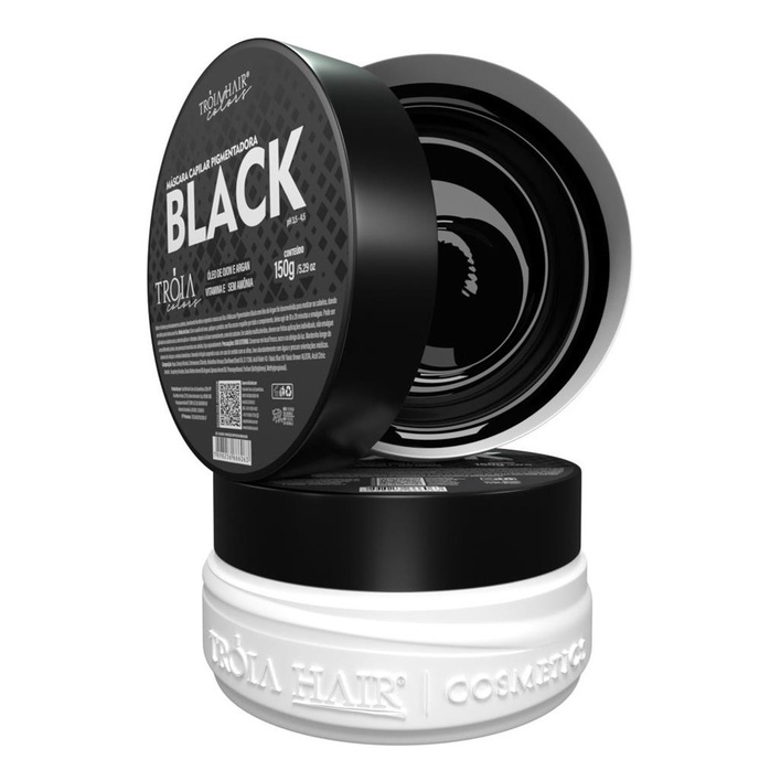 Máscara Pigmentante Troia Colors Tonalizante Black 150g | Shopee Brasil