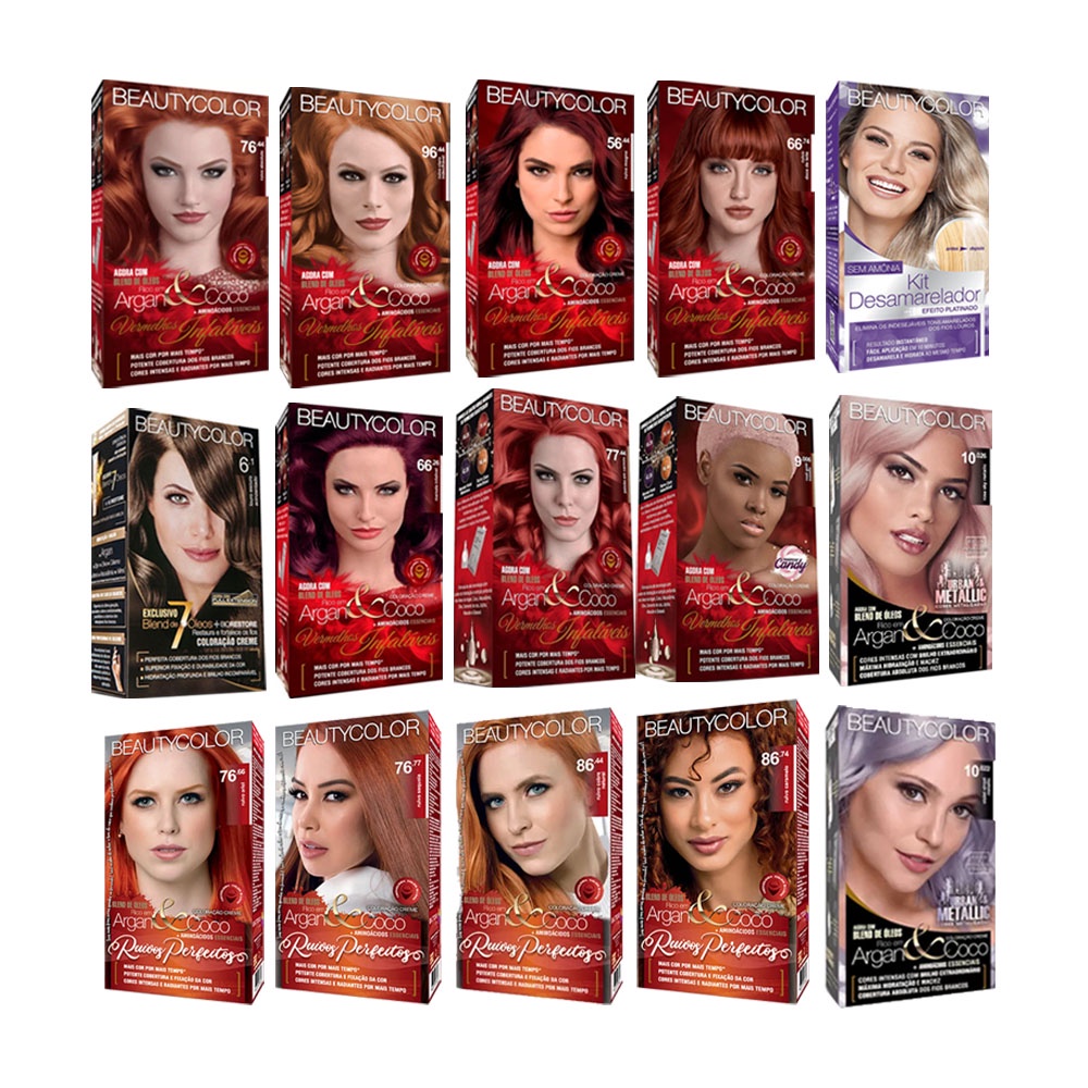 Beauty Color Tinta Para Cabelo Escolher Cores Premium | Shopee Brasil