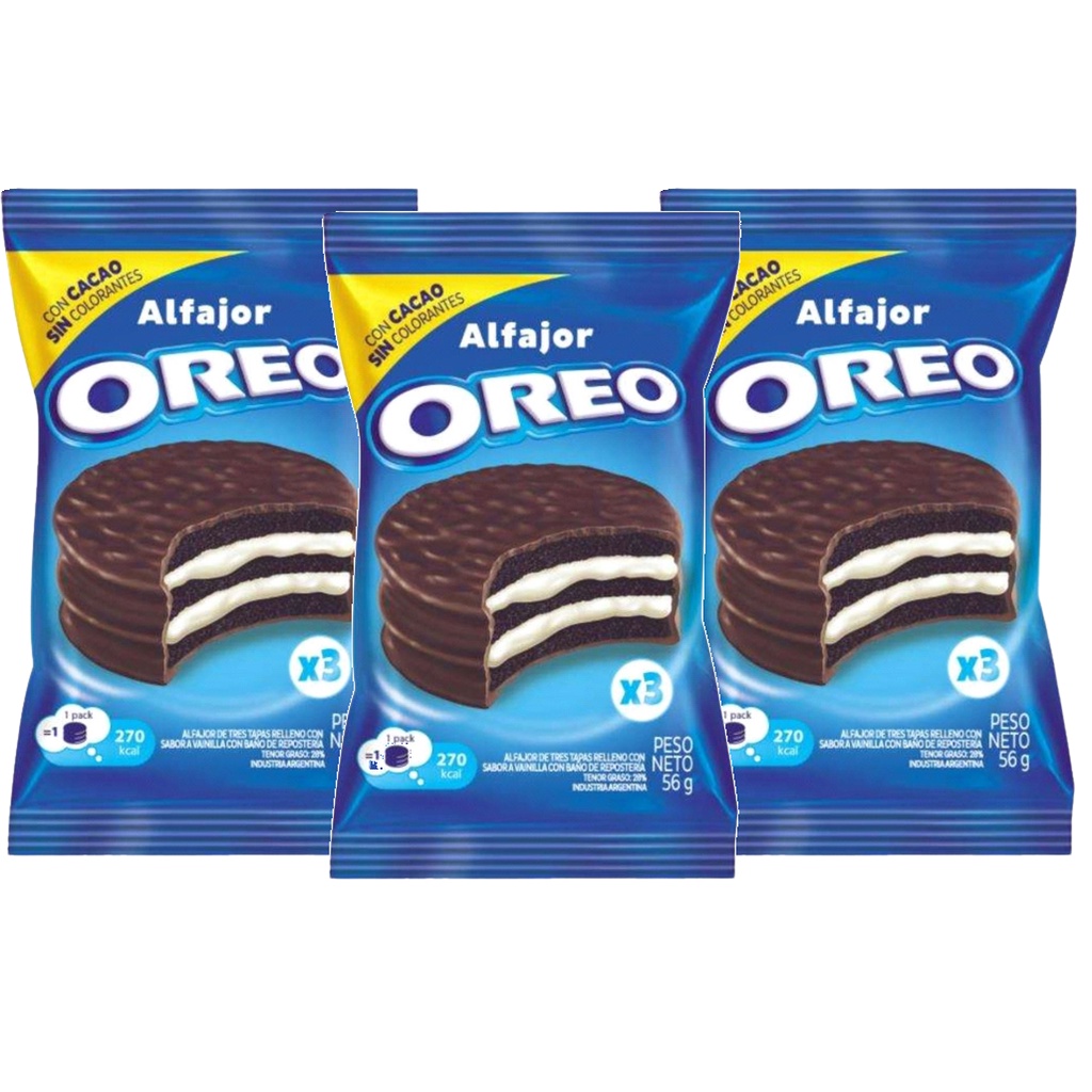 kit 3 ALFAJOR MILKA OREO TRILOGIA DE BAUNILHA 56G | Shopee Brasil