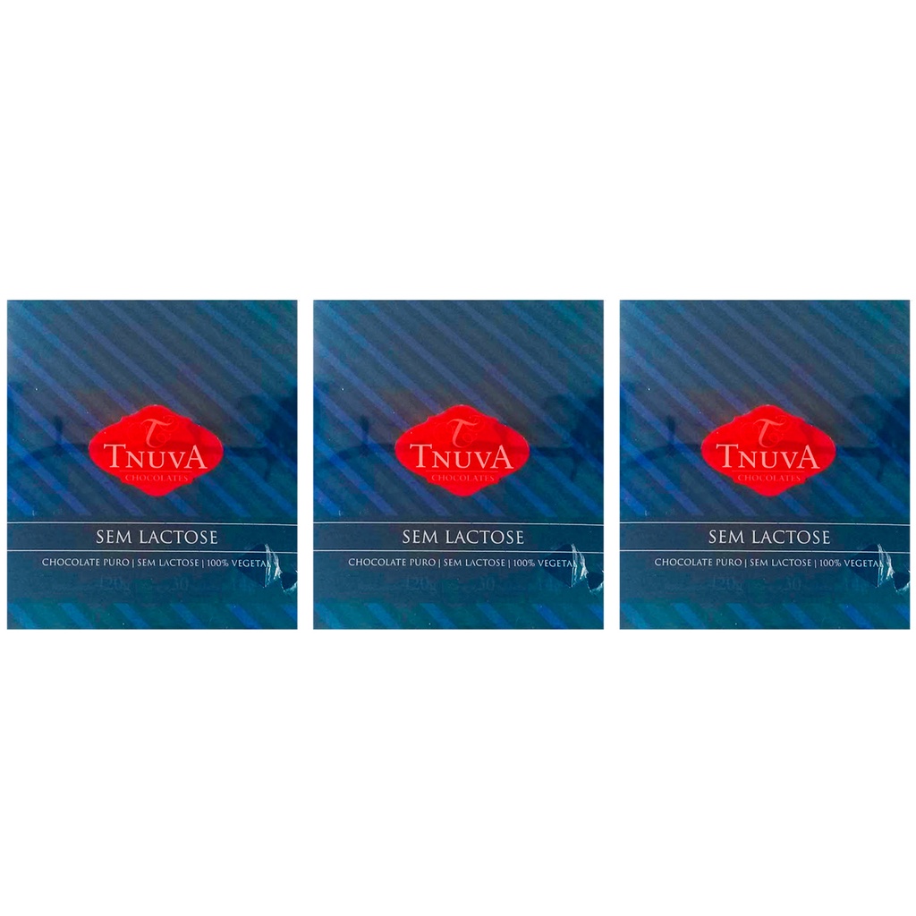 Kit 3 Caixas Tabletes Chocolate Puro Vegano Tnuva 420g | Shopee Brasil