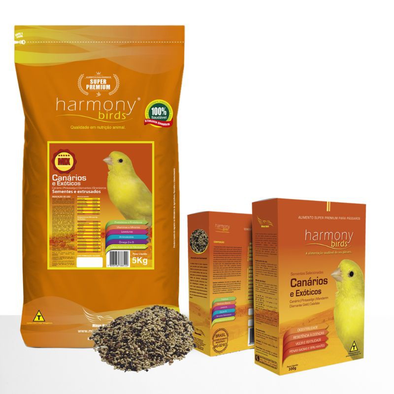 Extrusada Harmony Birds (Com Sementes) – Canários e Exóticos Natural ...