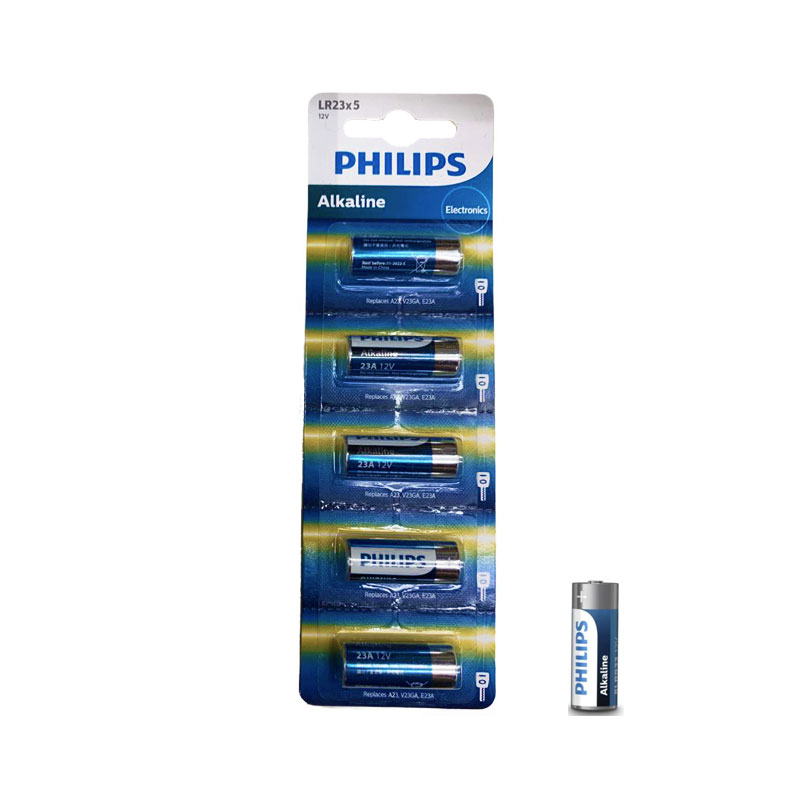 Pilhas Baterias Philips 23a 12v A23 Alcalina - Cartela com 5 unidades ...