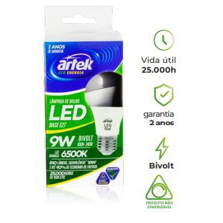 ARTEK LÂMPADA BULBO LED - Potência 4,9W | Shopee Brasil
