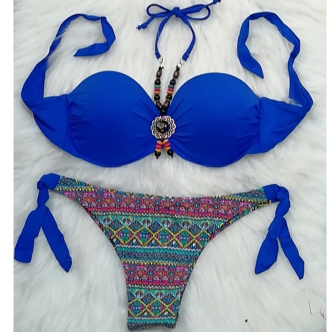 Biquini Feminnina Conjunto De Biquini Com Bojo Shopee Brasil