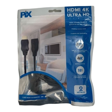 Cabo Extensor Hdmi 2 Metros Emenda 4k 2.0 Fêmea X Macho 2m | Shopee Brasil
