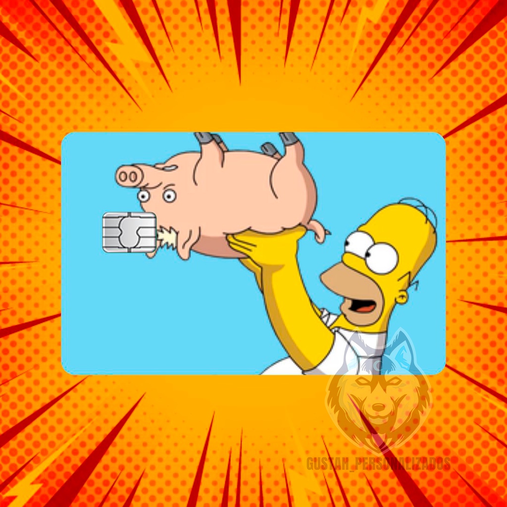 Adesivo para Cartão de Crédito e Débito, Skin com o tema The Simpsons ...