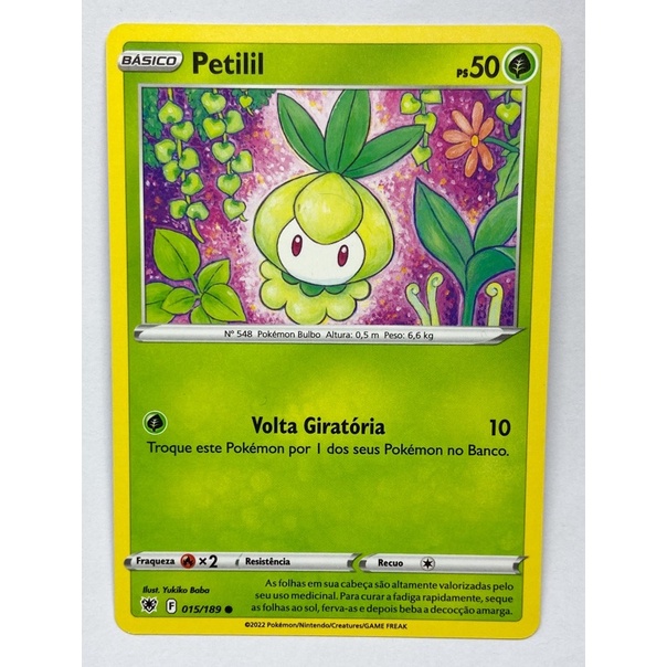 Carta 015/189 Pokémon TCG Original Copag Card Petilil | Shopee Brasil