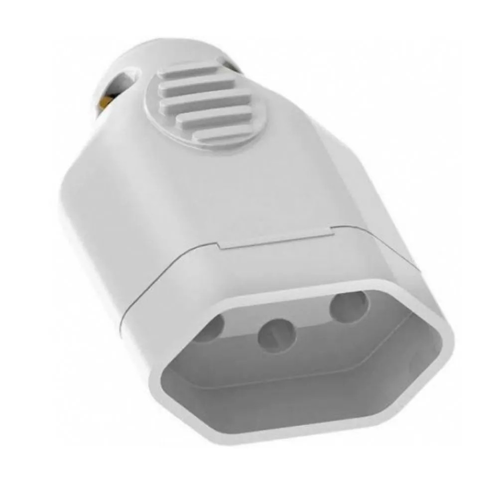 Plug Pino Tomada Extensão Femea 3 Pino 10a C/ Aterramento | Shopee Brasil
