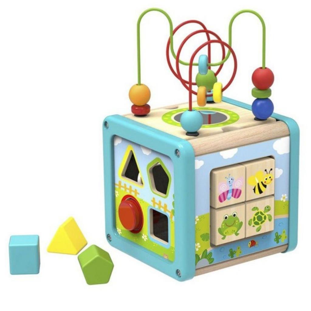 Brinquedo Educativo Cubo Atividades Para Bebe Multifuncional Aramado Menino Menina 18 Meses ...