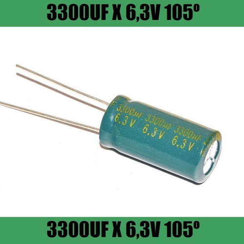 Kit 01 Capacitor Eletrolítico 3300uf 6,3volts 105º Placa Mãe | Shopee ...