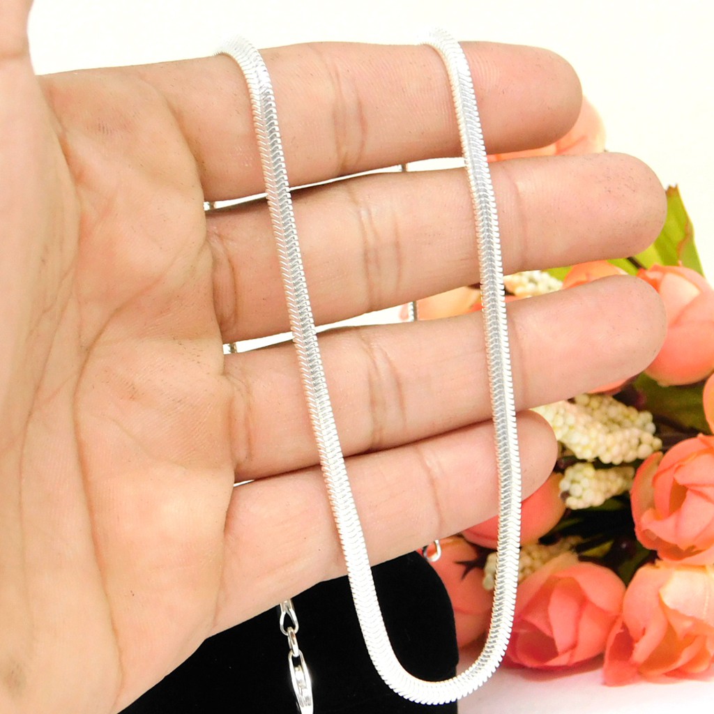 Corrente Colar Lacraia 3mm 45cm Feminina | Shopee Brasil