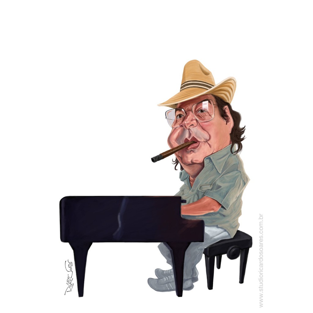 QUADRO DECORATIVO ANTONIO CARLOS JOBIM - CARICATURA DESENHO PAINEL ...