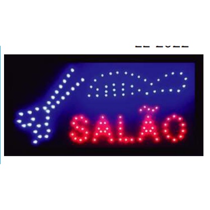Painel led Letreiro Placa luminosa letreiro Escrito Salão 110v | Shopee ...