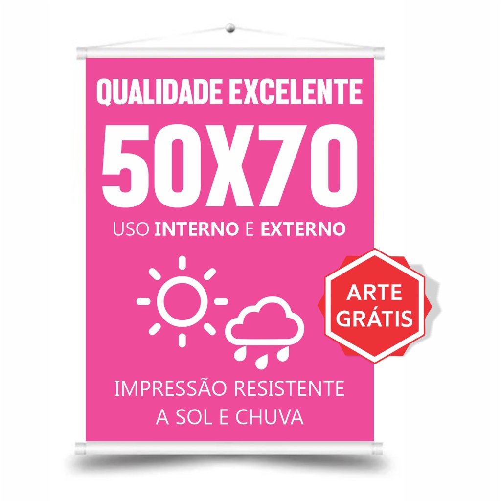 Banner em lona 50x70 - Arte Grátis | Shopee Brasil