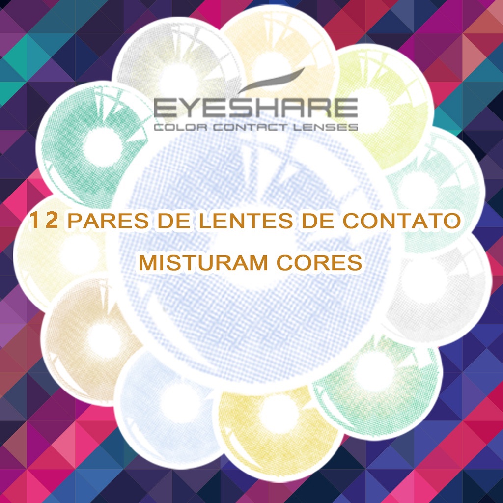 Lentes De Contato Eyeshare 12 Pares Para VIP | Shopee Brasil